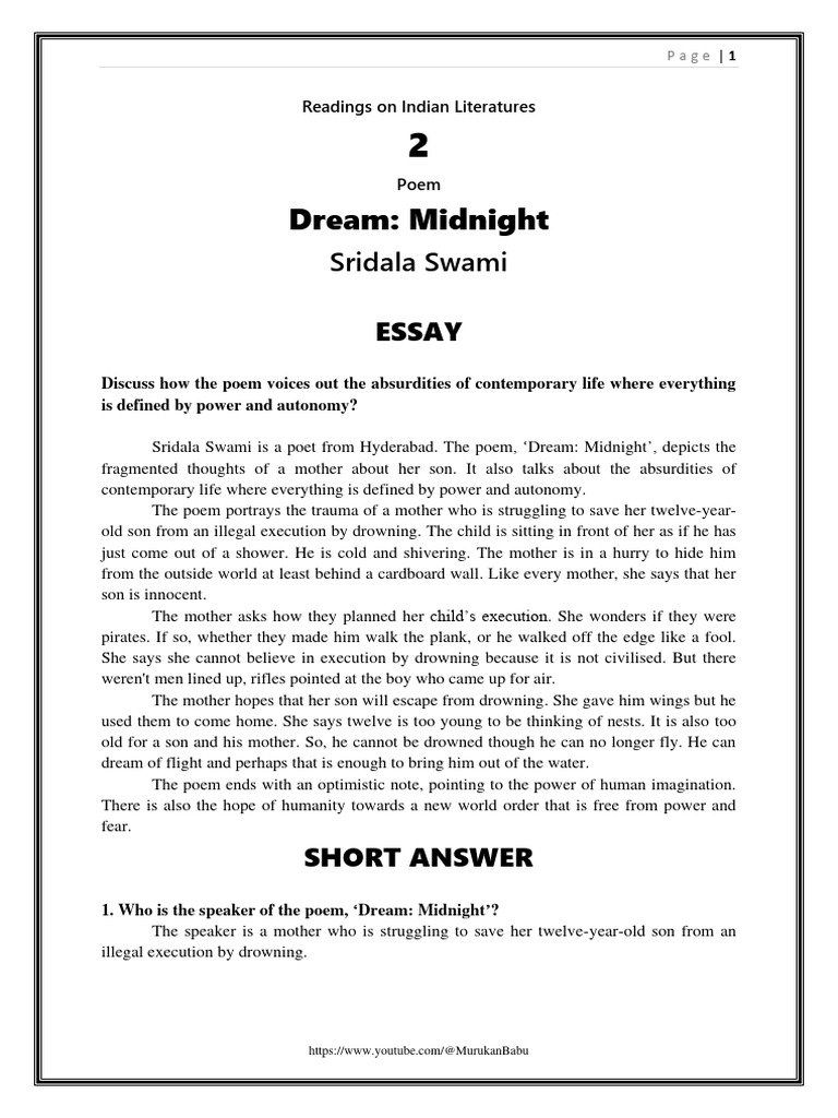 Dream Midnight COMPLETE NOTES | PDF