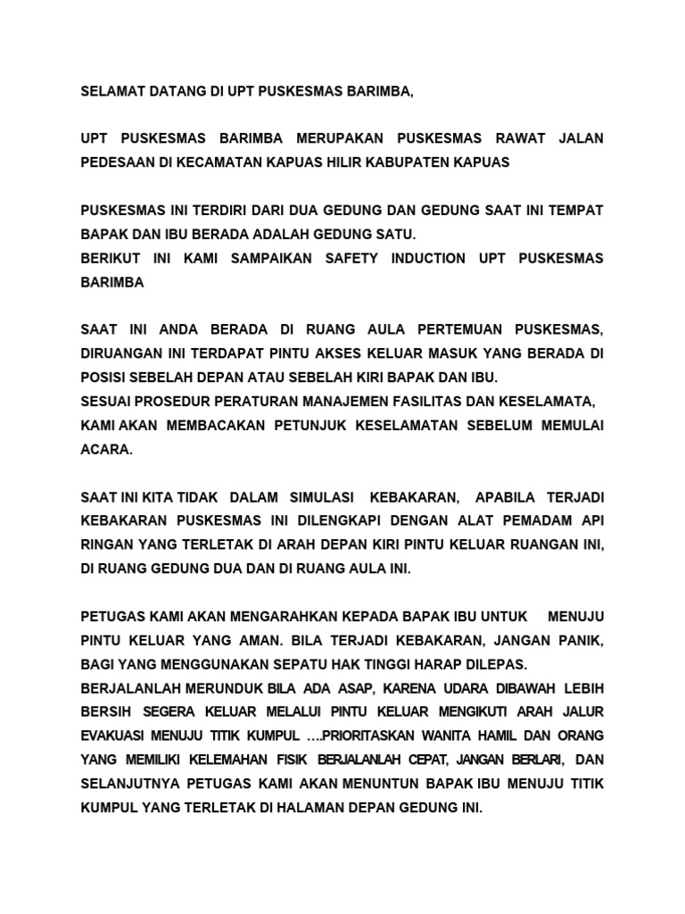 Selamat Datang Di Upt Puskesmas Sei Tatas | PDF