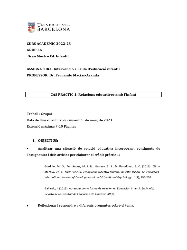 Cas Pràctic Tema 1 | PDF