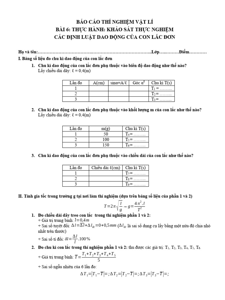 Bao Cao Thi Nghiem Bai 6 | PDF