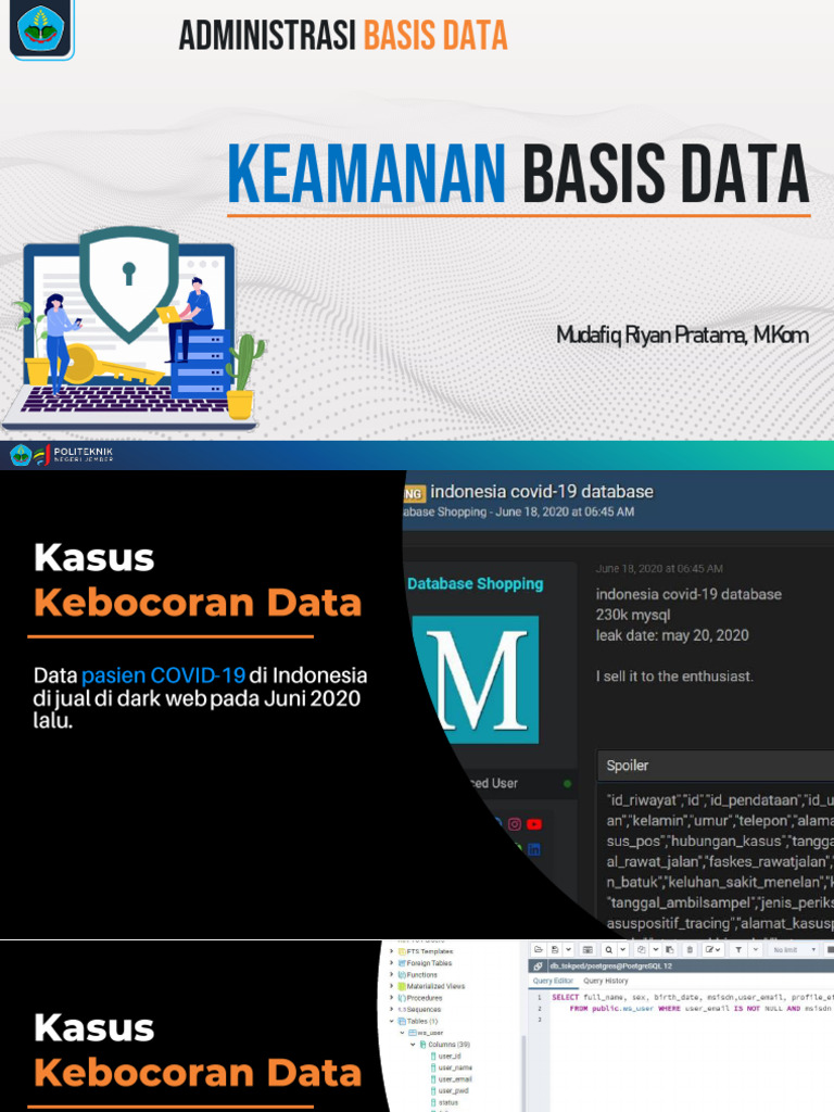 Keamanan Basis Data - Mudafiq | PDF | Komputer