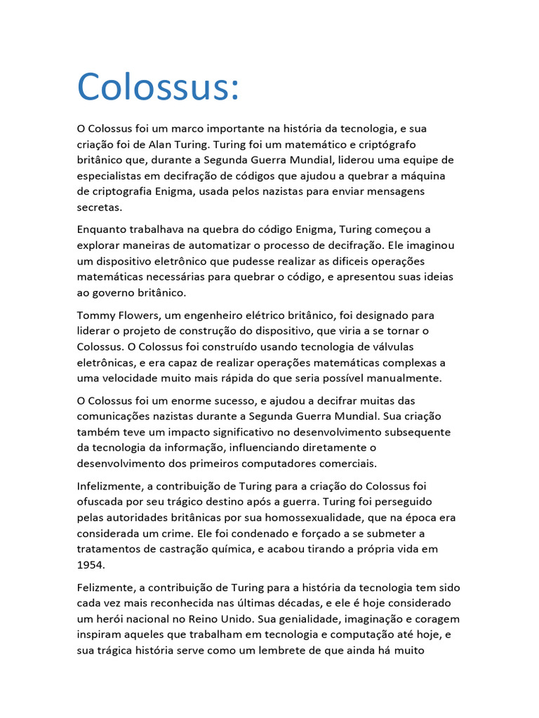 Colossus | PDF
