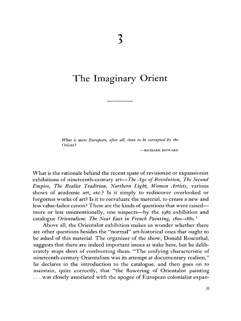 Nochlin, Linda - The Imaginary Orient | PDF | Orientalism
