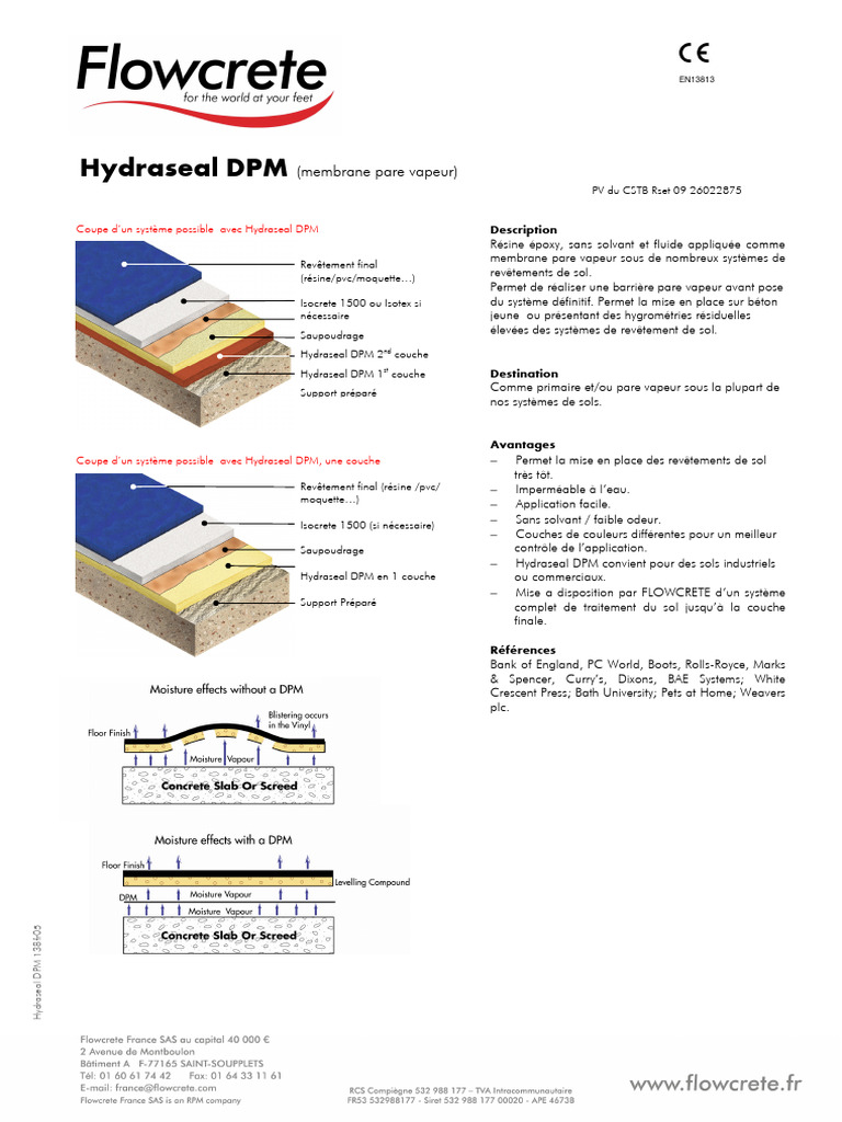 Hydraseal DPM FR 12 | PDF | Béton | Sciences physiques