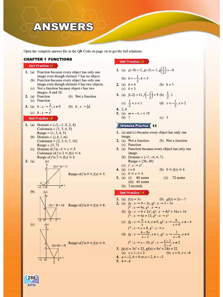 Answer Additional Maths Form4 | PDF