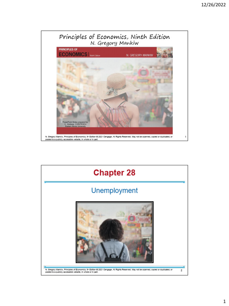 Chapter 28 Unemployment | PDF | Unemployment | Minimum Wage