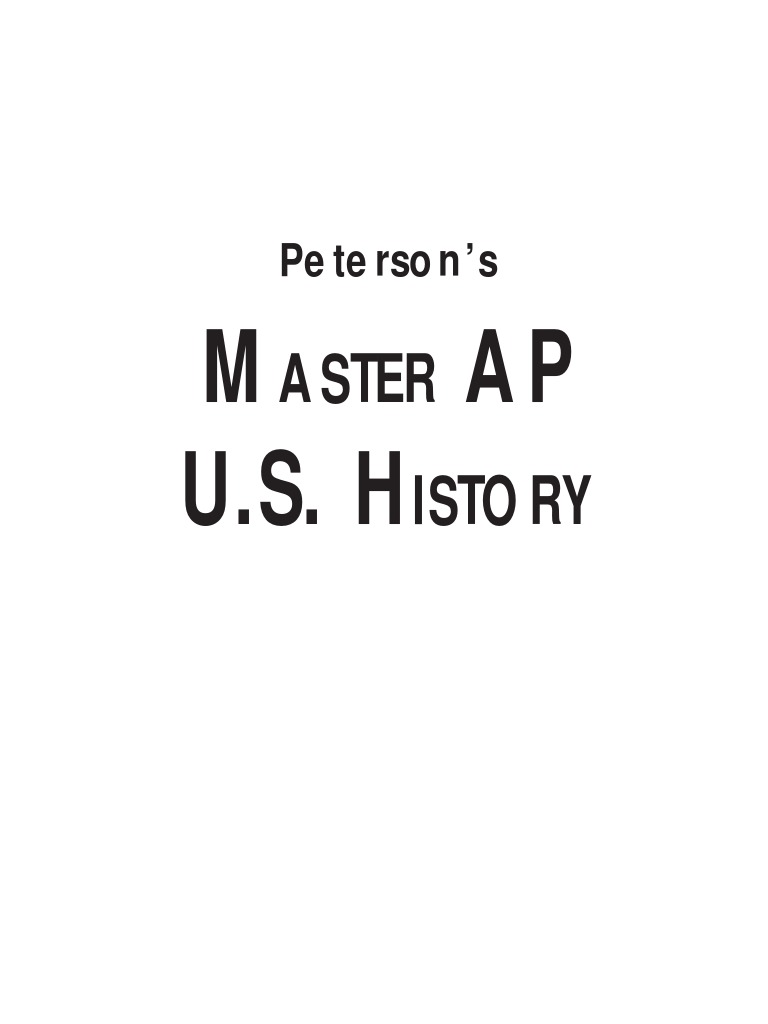 AP-Master AP US History | PDF | Multiple Choice | Advanced Placement