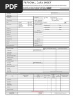 Personal Data Sheet CS Form No. 212 Revised 2017 | PDF | Government ...