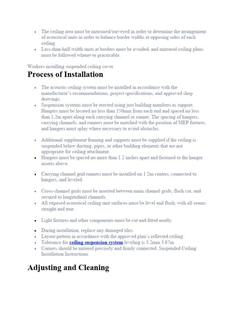 Method Statement | PDF | Ceiling | Manufactured Goods