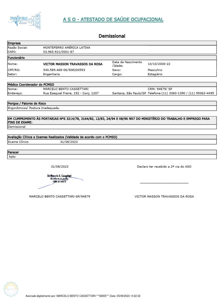 Aso - Victor Masson Travassos Da Rosa. | PDF