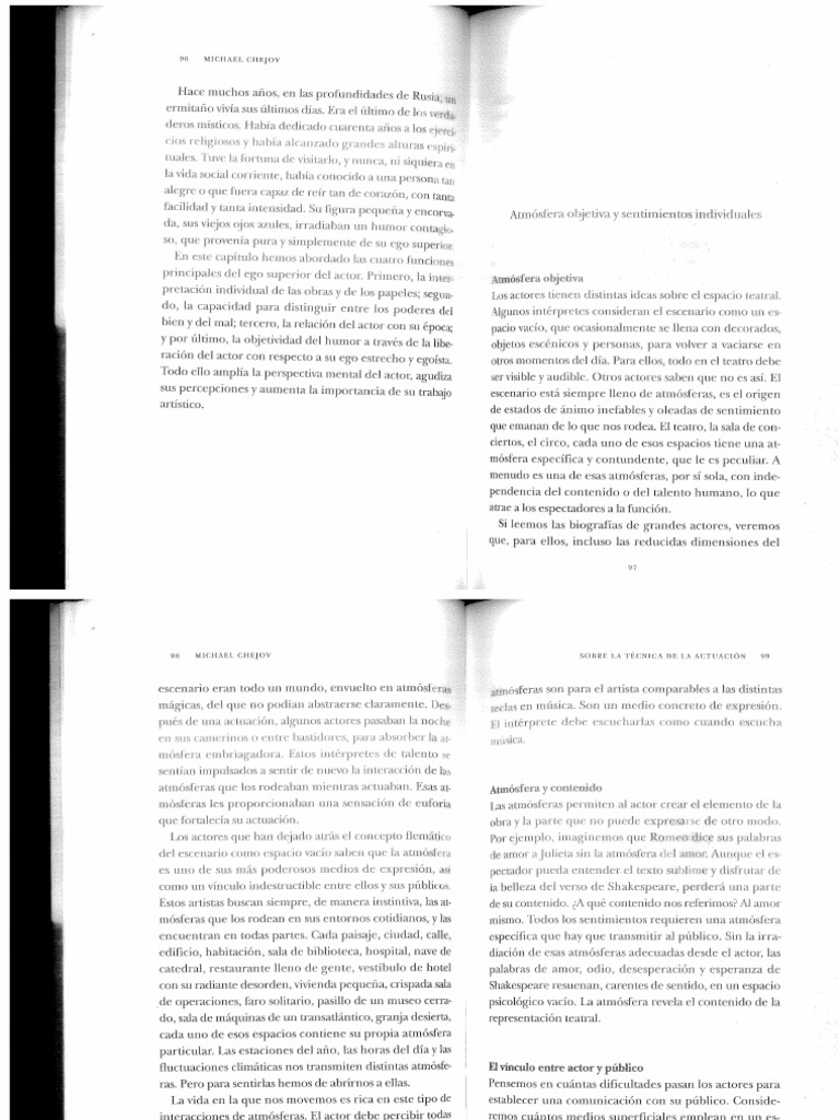Michael Chejov - Atmosfera Subjetiva y Sentimientos Individuales | PDF
