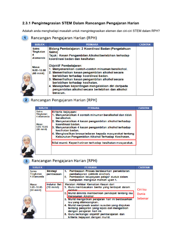 2.3.1 Pengintegrasian STEM Dalam RPH | PDF