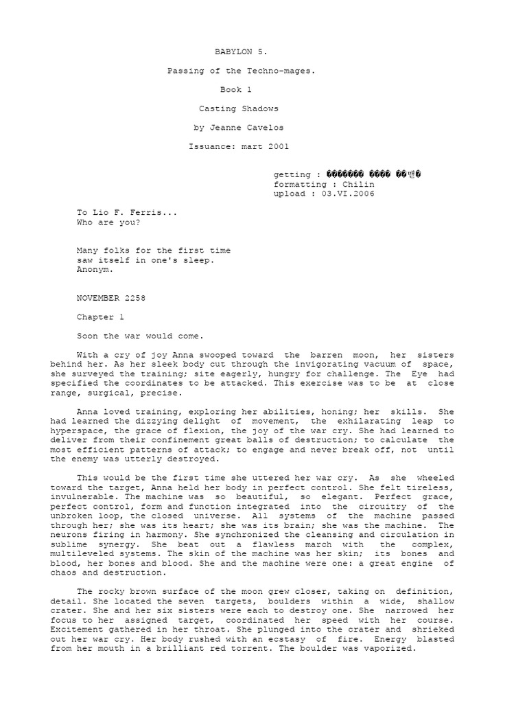 Babylon 5 - The Passing of The Techno-Mages - 01 - Casting Shadows | PDF