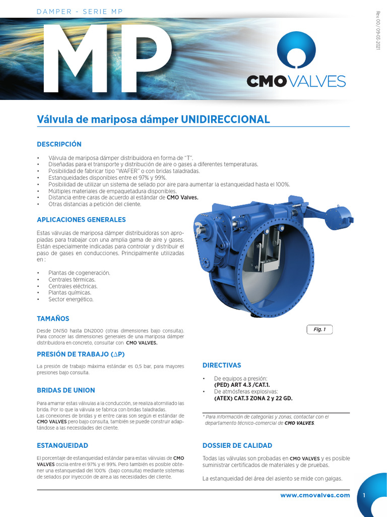 Cmo Valves Catalogue Serie MP Rev 00 Sheet Data Es | PDF | Acero ...