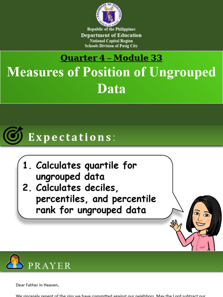 Calculate MEASURES OF POSITION UNGROUPED | PDF | Percentile | Quartile