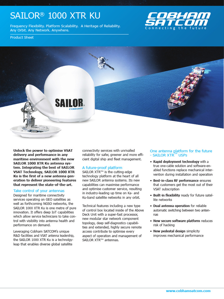 71 176397 A07 SAILOR 1000 XTR Ku A4 Web Cdbe2aca9b | PDF | Very Small ...