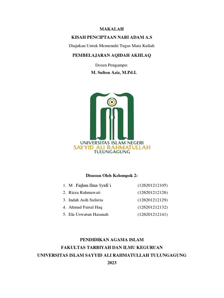 Makalah Aqidah Akhlak - Kel 2 | PDF