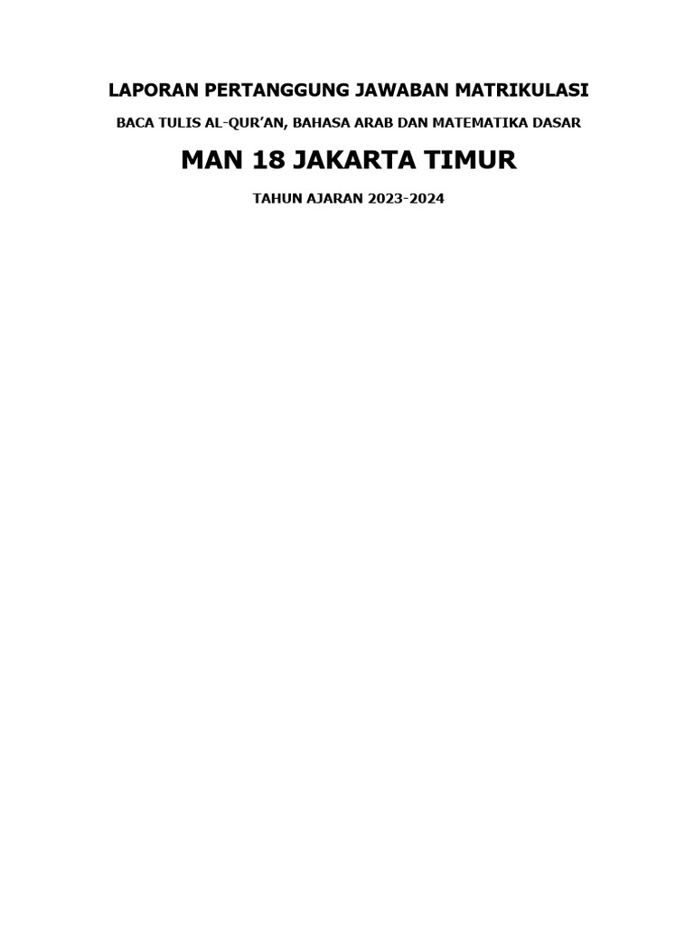 LPJ Martikulasi 2023 | PDF