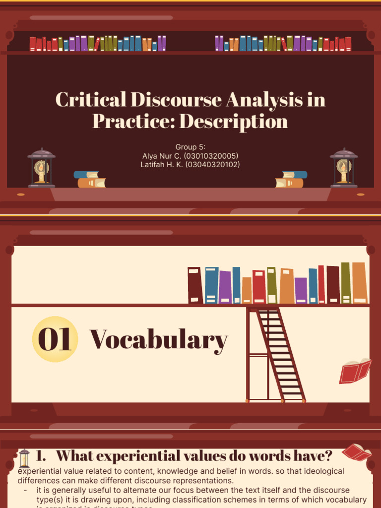 Critical Discourse Analysis in Practice - Description by Group 5 | PDF ...
