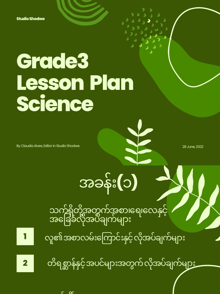 Grade3 Science Lesson Plan | PDF