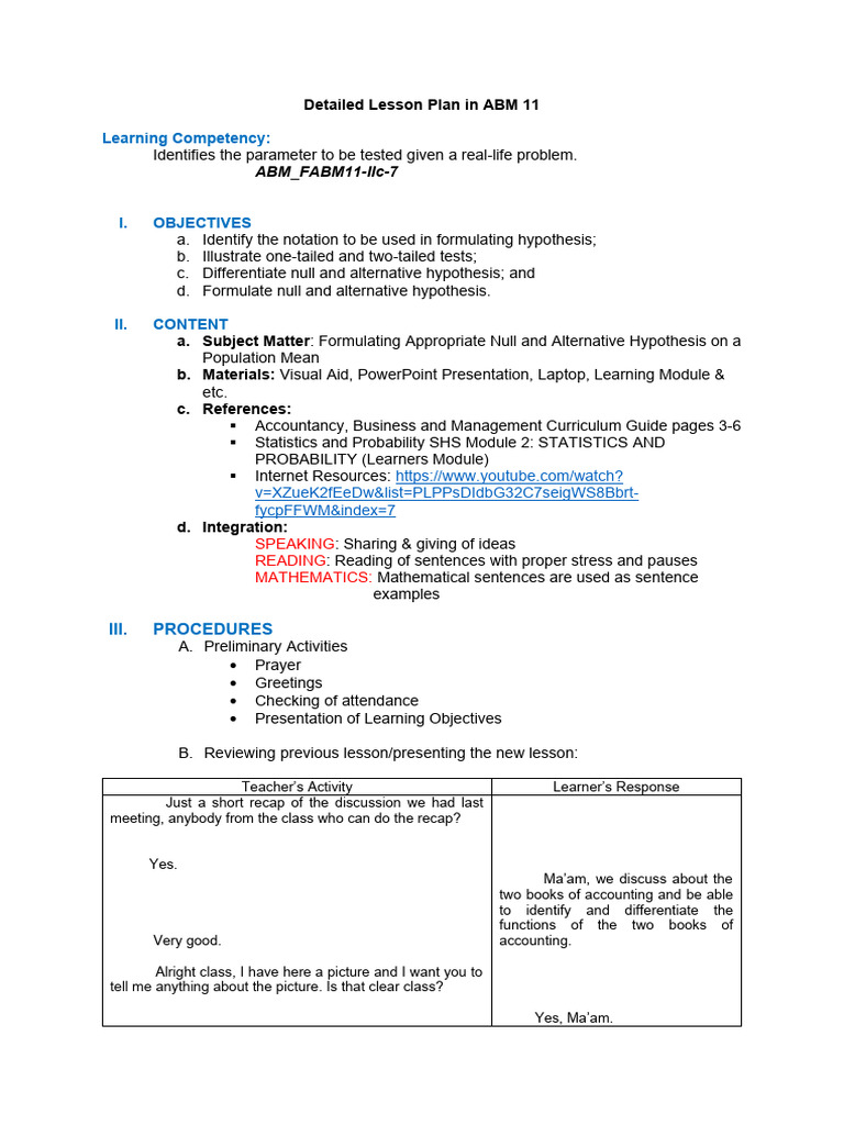 Detailed Lesson Plan in ABM 11 | PDF | Transaction Account | Savings ...