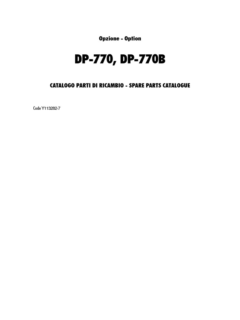 DP-770, DP-770B: Opzione - Option | PDF