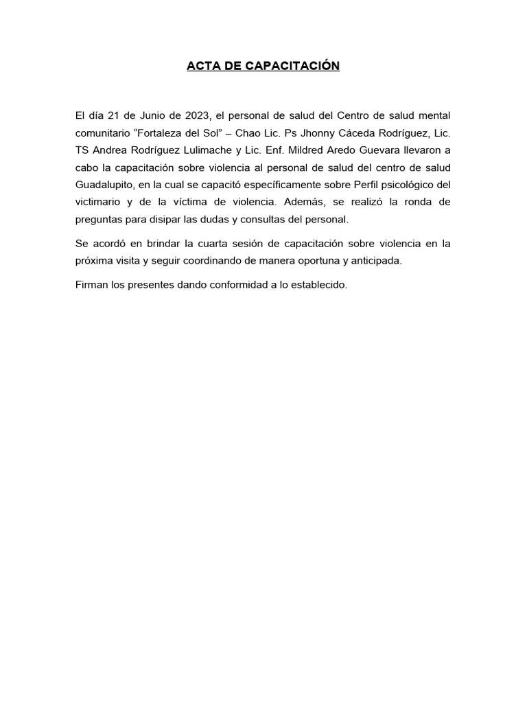 Imprimir Acta 3 | PDF