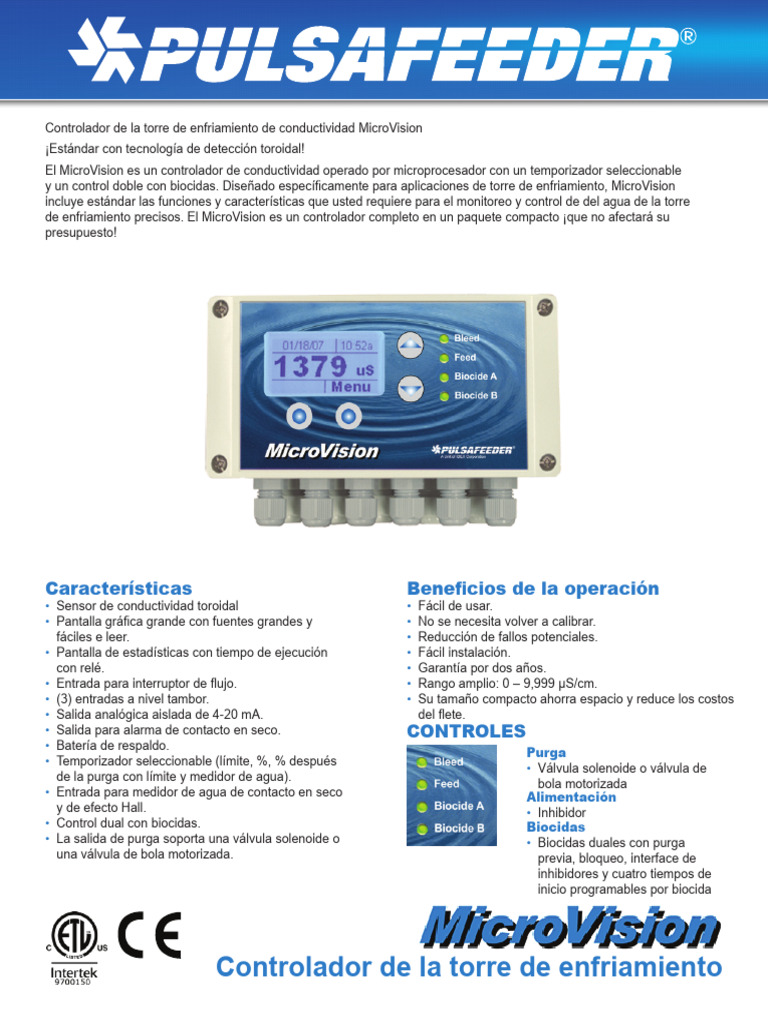 Microvision Tech Sheet Es | PDF | Relé | Bienes manufacturados