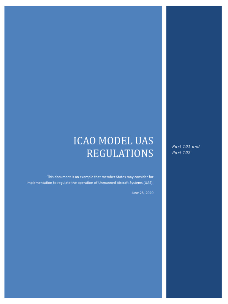 ICAO Model UAS Regulations Overview | PDF | Unmanned Aerial Vehicle ...