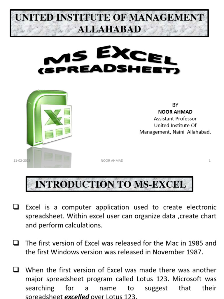 Unit 4 | PDF | Microsoft Excel | Spreadsheet