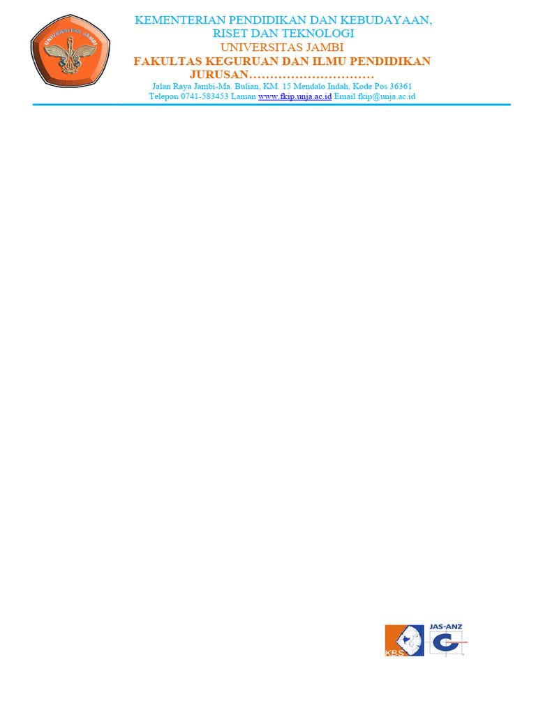 Kop Fkip Iso 9001 Depdikbud Baru 3 | PDF