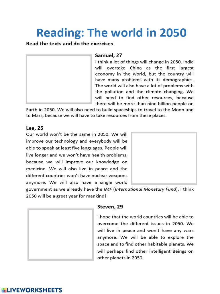 Reading: The World in 2050: Read The Texts and Do The Exercises Samuel ...