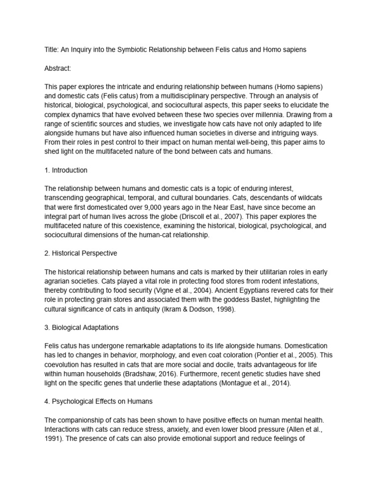 Cat Research | PDF | Cats | Human