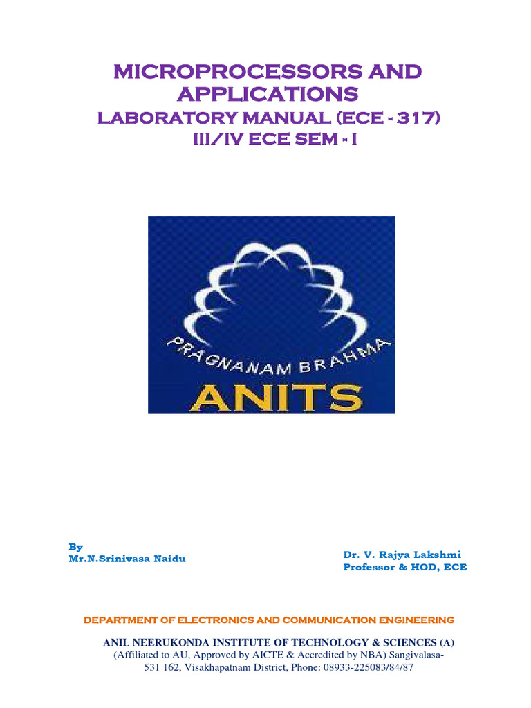 MPA Lab Manual R15 | PDF | Engineering | Assembly Language