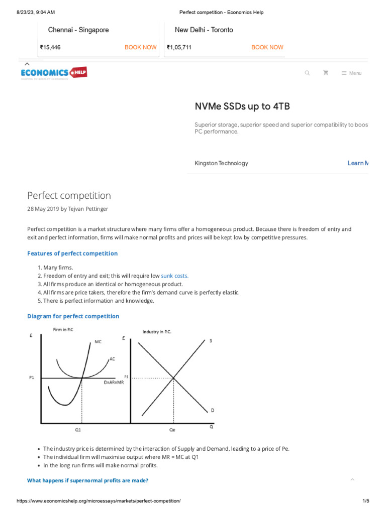 Perfect Competition - Economics Help | Download Free PDF | Perfect ...