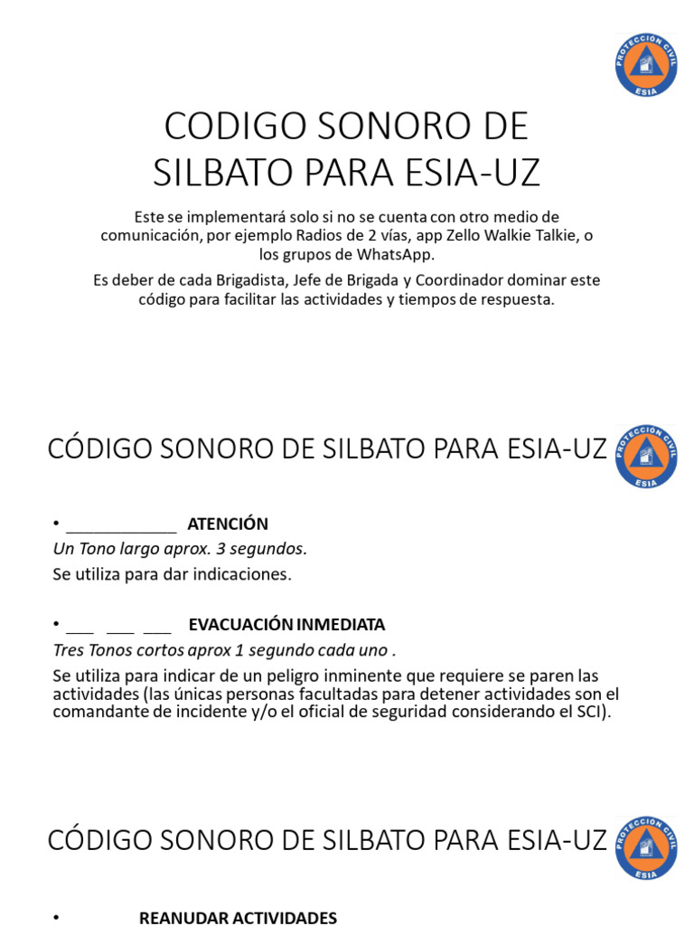Codigo Sonoro ESIA-UZ | PDF