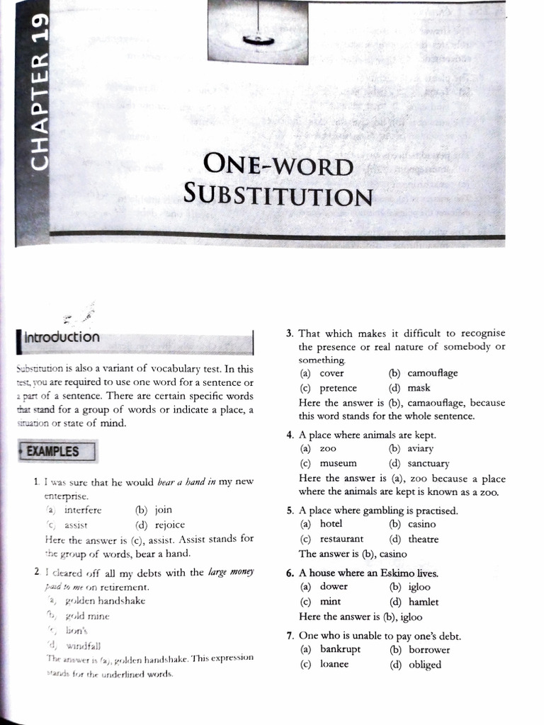 One Word Substitution | PDF