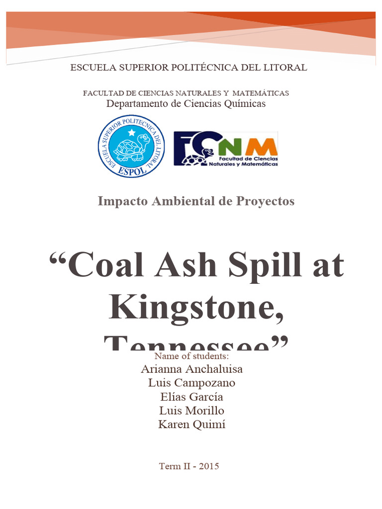 Kingstone Coal Ash Spill Final | PDF | Fly Ash | Tennessee Valley Authority