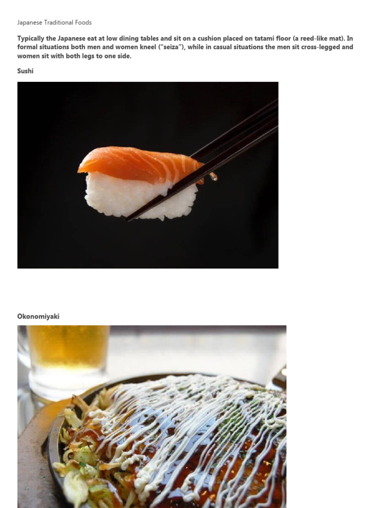 Japanese Traditional Foods | PDF