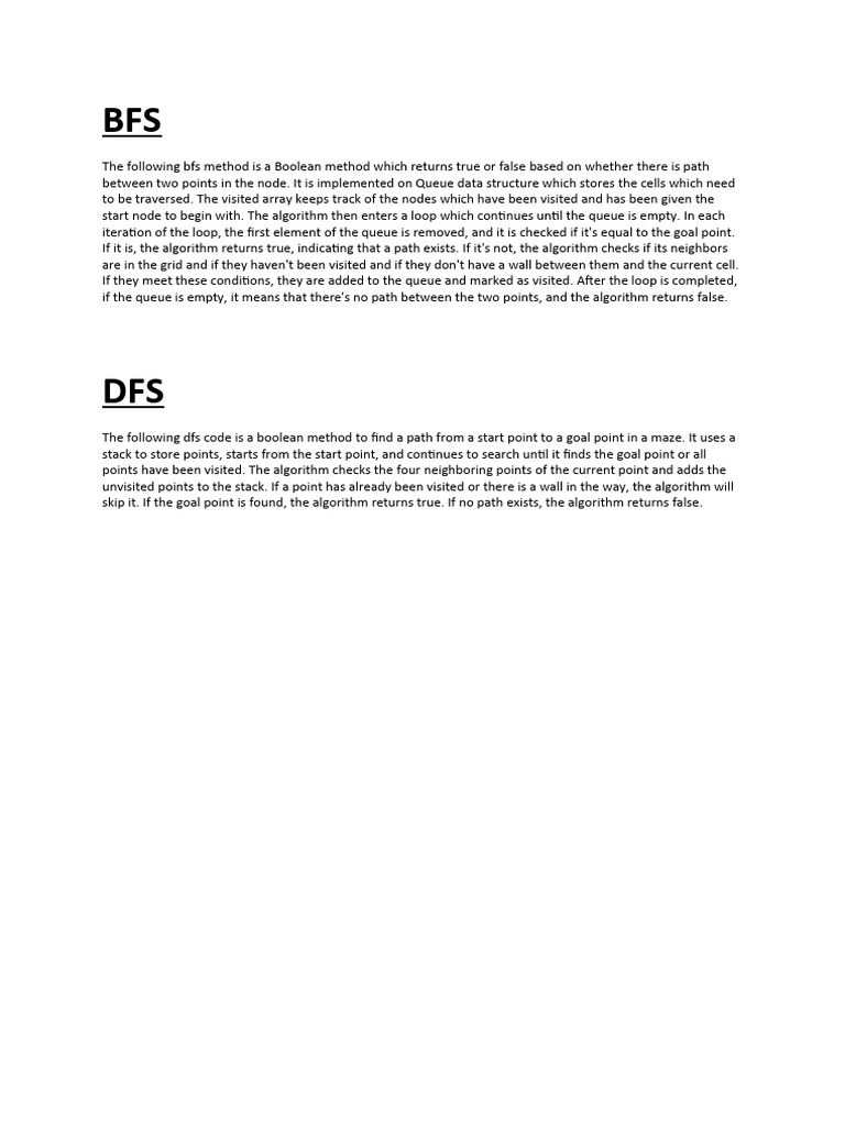 BFS and DFS Pathfinding Algorithms | PDF | Teaching Methods & Materials
