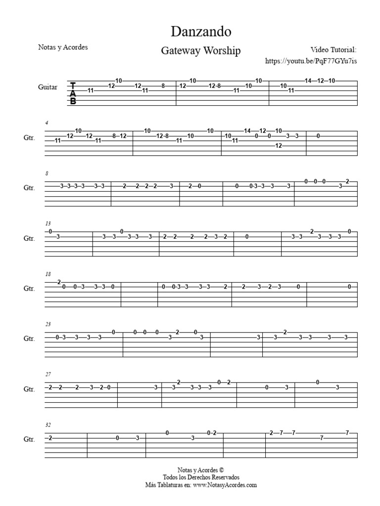 Danzando Gateway Worship FT Christine DClario Tablatura | PDF