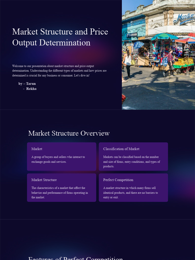 Market Structure and Price Output Determination | PDF | Market Power ...
