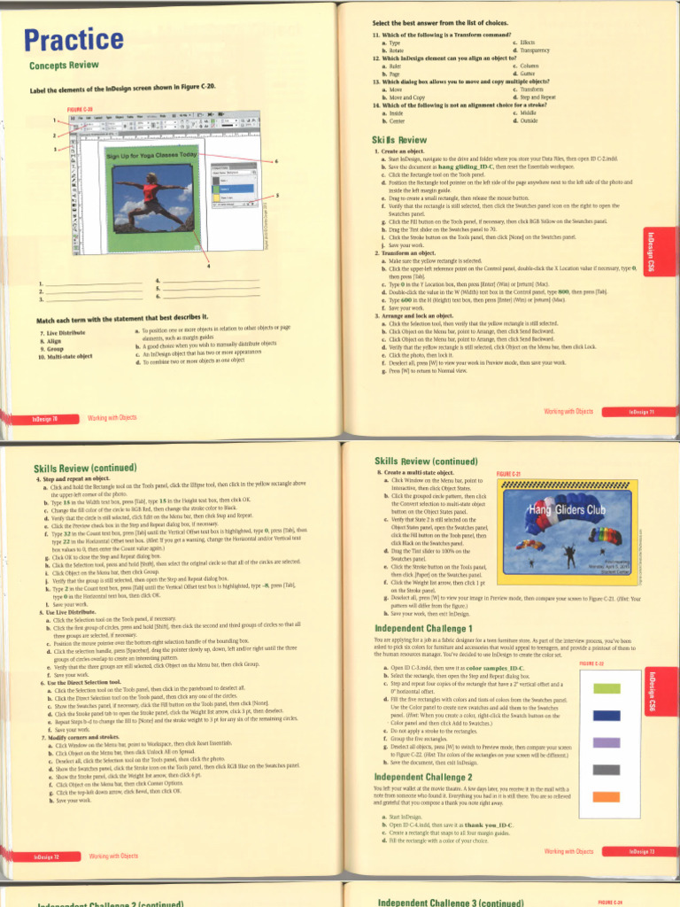 Unit C Skills, Ind. Challs, Real Life, Visual | PDF