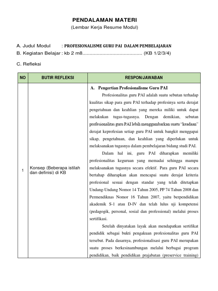 LK - RESUME PENDALAMAN MATERI PPG 2022 (26) KB 2 m8 | PDF | Karier ...