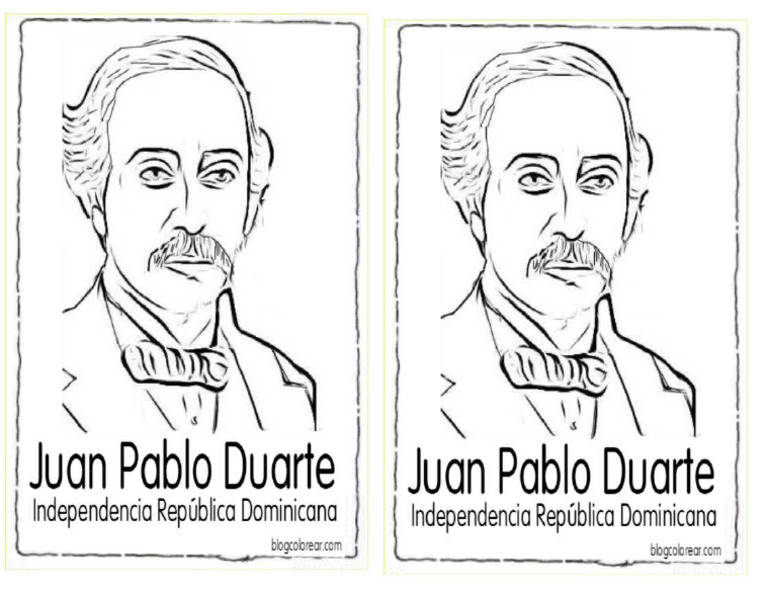 Juan Pablo Duarte para Colorear | PDF