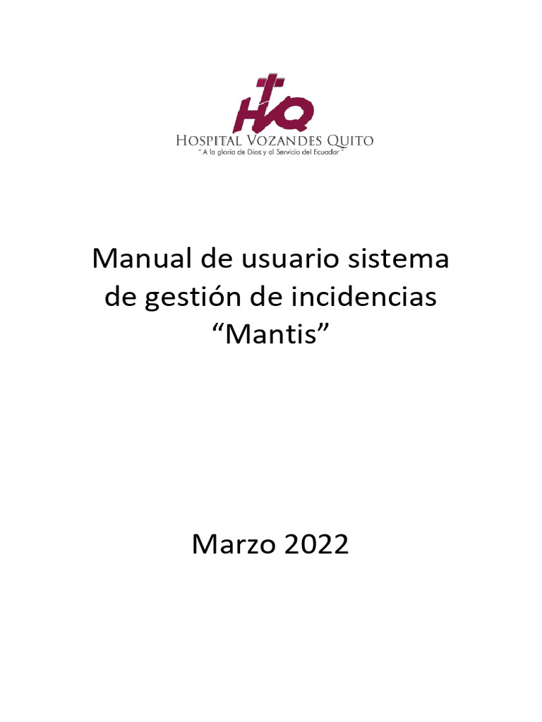 Manual de Usuario Gestión de Incidencias Mantis | PDF | Contraseña ...
