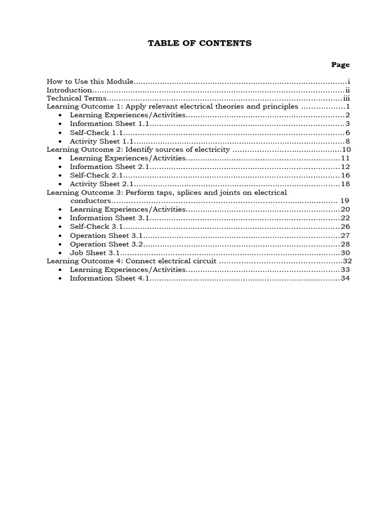 Basic Electricity Module for Building Wiring NC II | PDF | Atomic ...