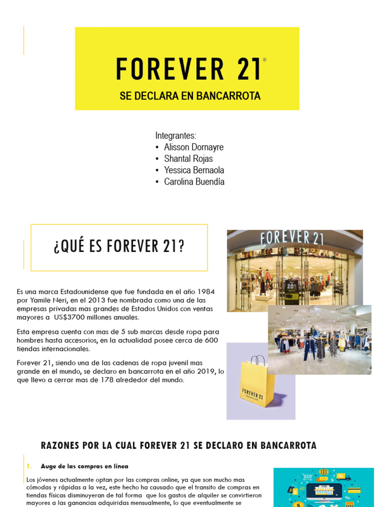 Bancarrota de Forever 21: Causas y Soluciones | PDF | Bancarrota ...