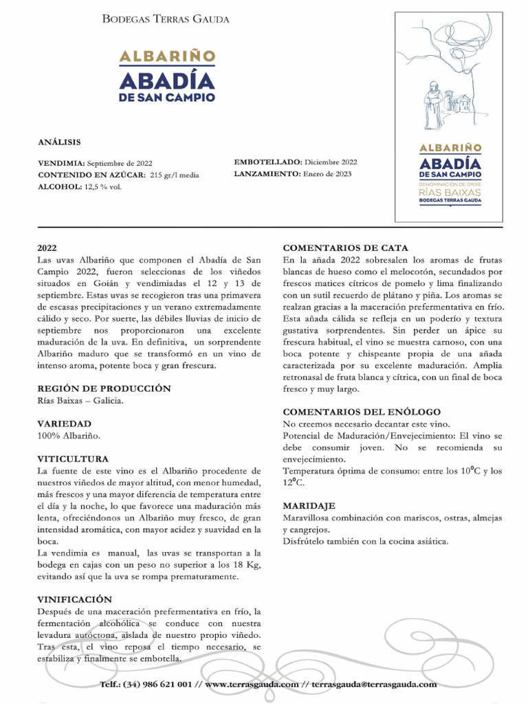 Ficha Tecnica - Abadia de San Campio | PDF