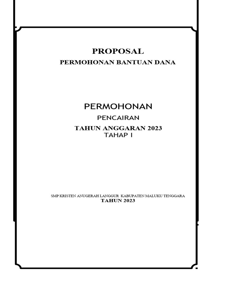 Contohproposal - Id - Contoh Proposal Pengajuan Bantuan Dana Ke Bupati ...
